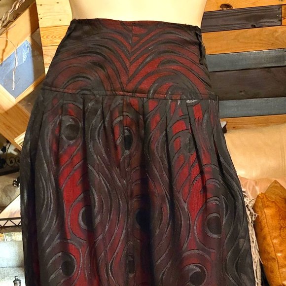 Worthington | Skirts | Worthingtonsheer Black Skirt Swirl Pattern ...